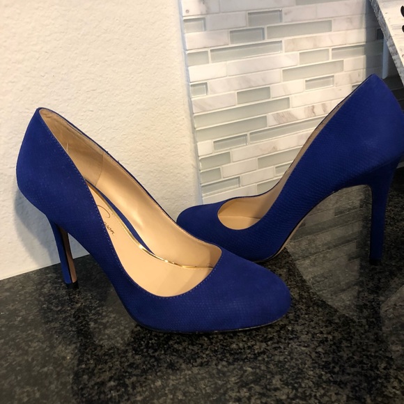 Jessica Simpson | Shoes | Jessica Simpson 95 Blue Pumps | Poshmark